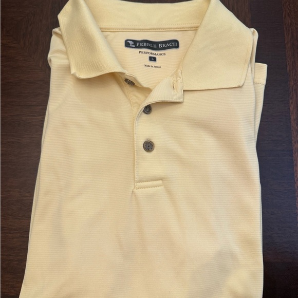 Pebble Beach | Shirts | Pebble Beach Mens Yellow Polo Shirt | Poshmark